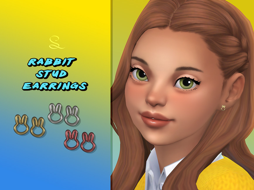 The Sims Resource - Rabbit Stud Earrings