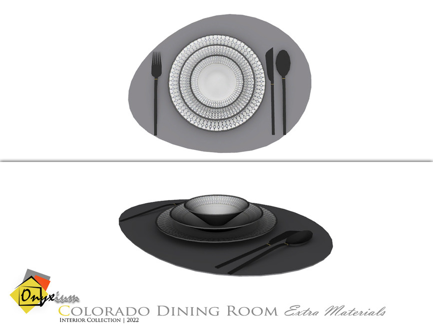 The Sims Resource - Colorado Placemat With Fork, Knife, Spoon And Plates