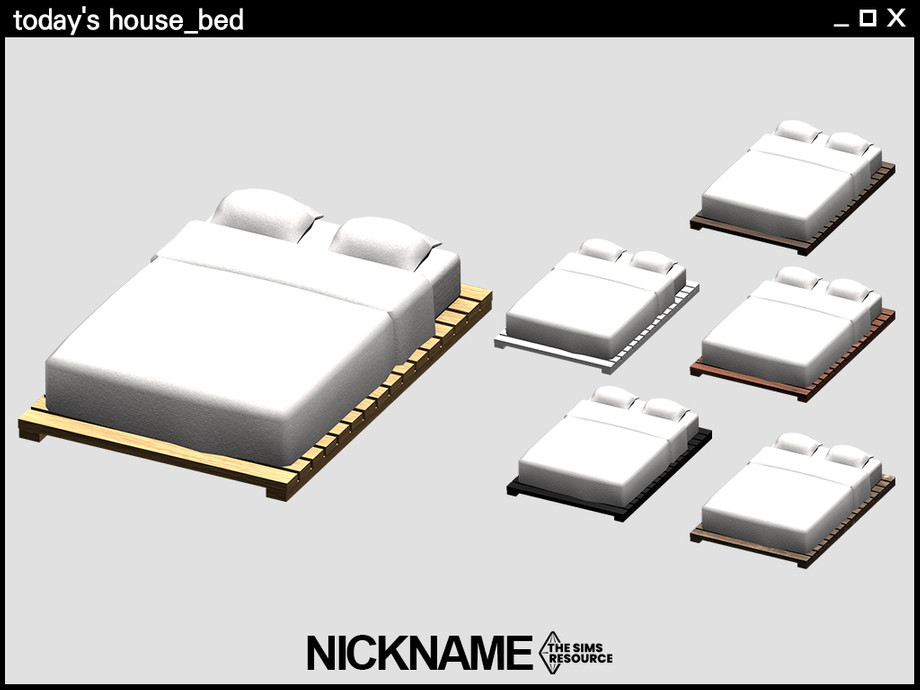 The Sims Resource - today's house set bed