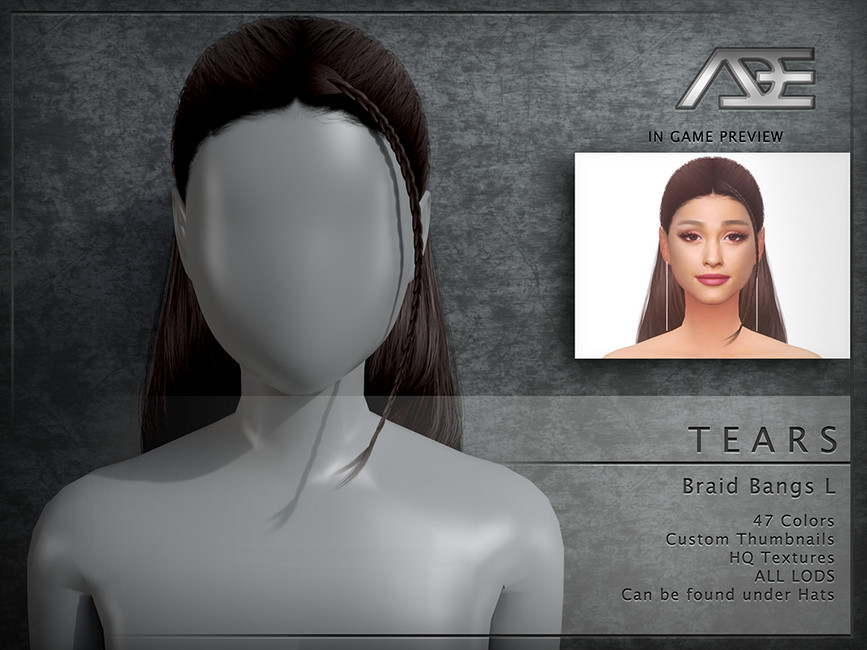 The Sims Resource - Tears (Bangs L)