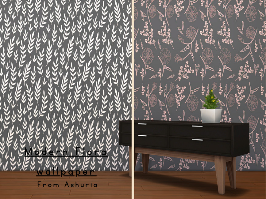 The Sims Resource - Flora Wallpaper