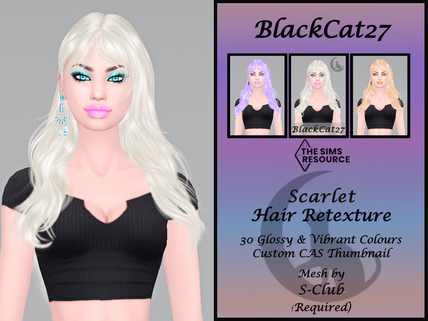 The Sims Resource - S-Club Scarlet Hair Retexture (MESH NEEDED)