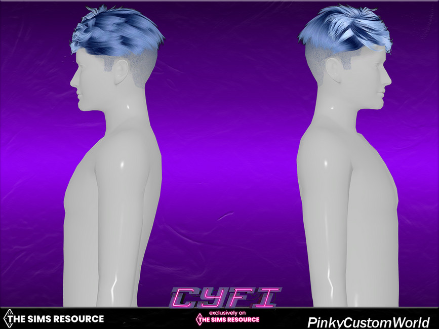 The Sims Resource - Cy-Fi - Cyberpunk Retexture of Chris hair by S-Club