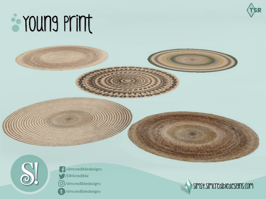 The Sims Resource - Young Print Rug Jute