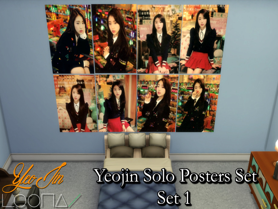 The Sims Resource | Yeojin(Loona) Solo Posters Set 1 - REQUIRES MESH