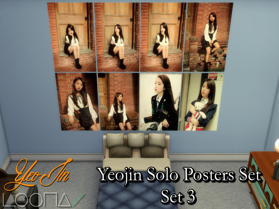 The Sims Resource | Yeojin(Loona) Solo Posters Set 3 - REQUIRES MESH