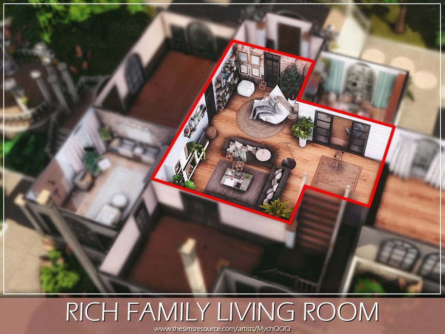 The Sims Resource - Rich Family Living Room