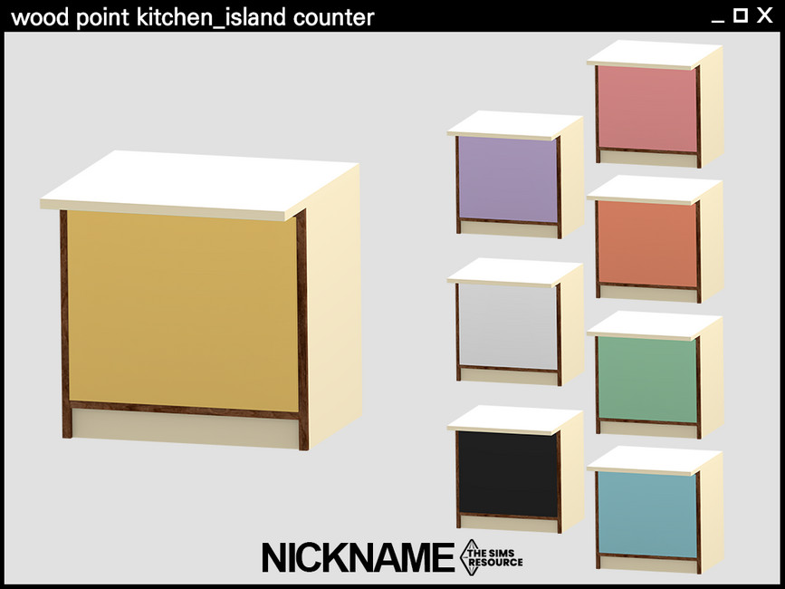 The Sims Resource - wood point kitchen_island counter