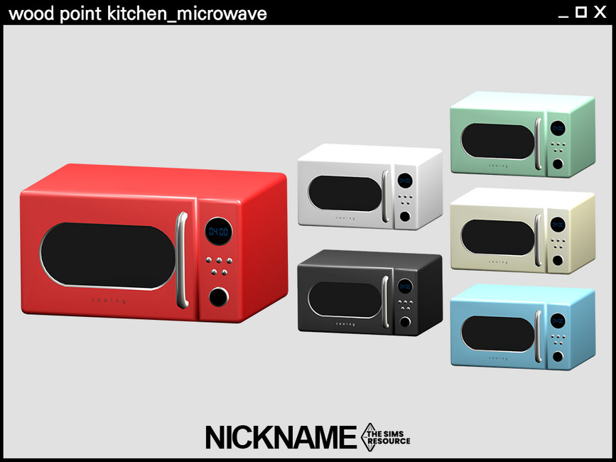 The Sims Resource - wood point kitchen_microwave