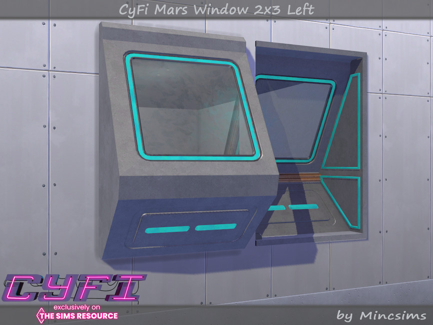 The Sims Resource - CyFi Mars Window 2x3 Left