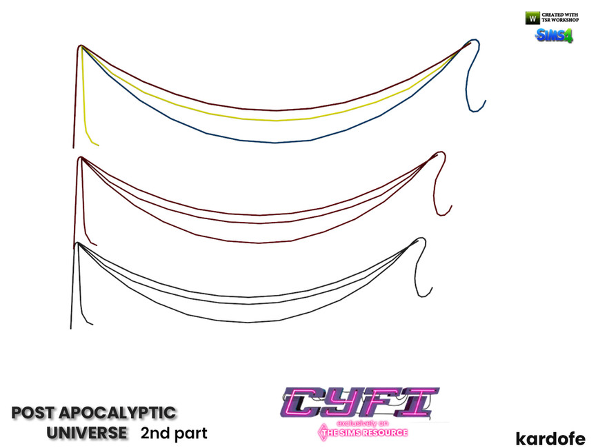 The Sims Resource - CYFI_kardofe_Post apocalyptic universe_Hanging wires