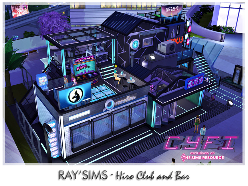 The Sims Resource - CyFi - Hiro Club and Bar