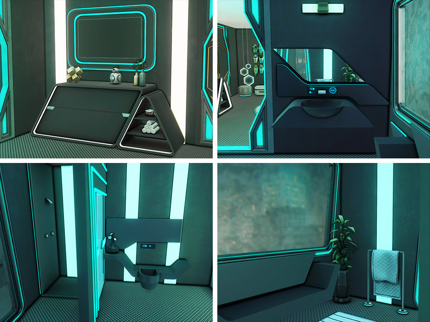 The Sims Resource - CyFi - Lynx Bedroom + En Suite Bathroom (TSR only CC)