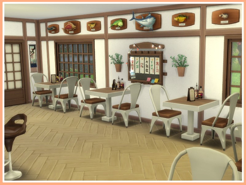 The Sims Resource | Sushi Yokubari (Restaurant - no CC)
