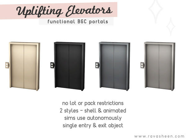 The Sims Resource - Uplifting Elevator Portal - Animated Door 1 0 1