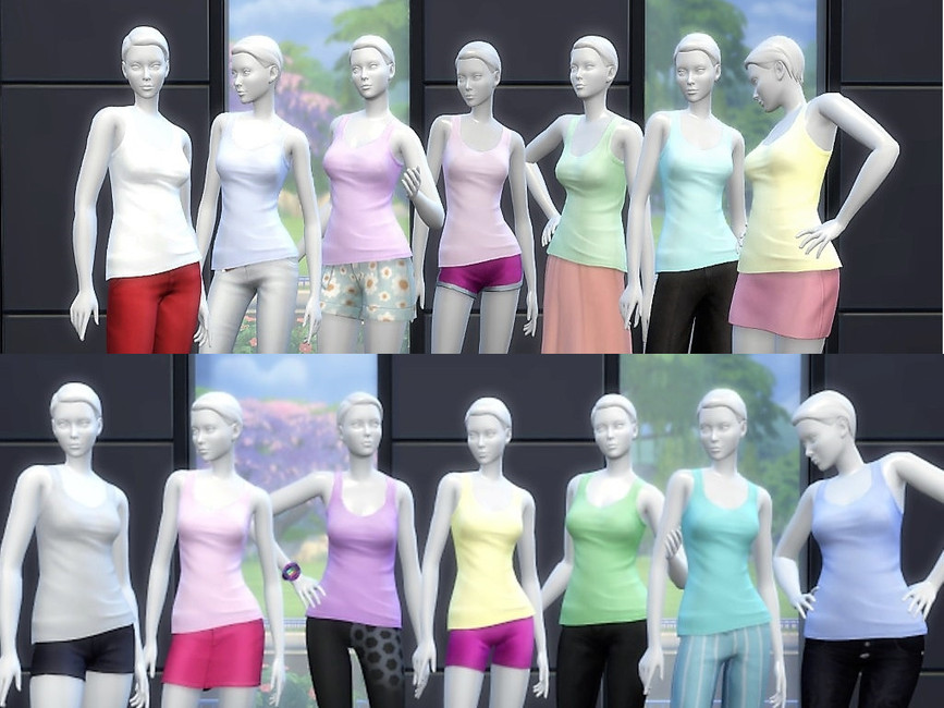 The Sims Resource - Tank top, solid soft colors