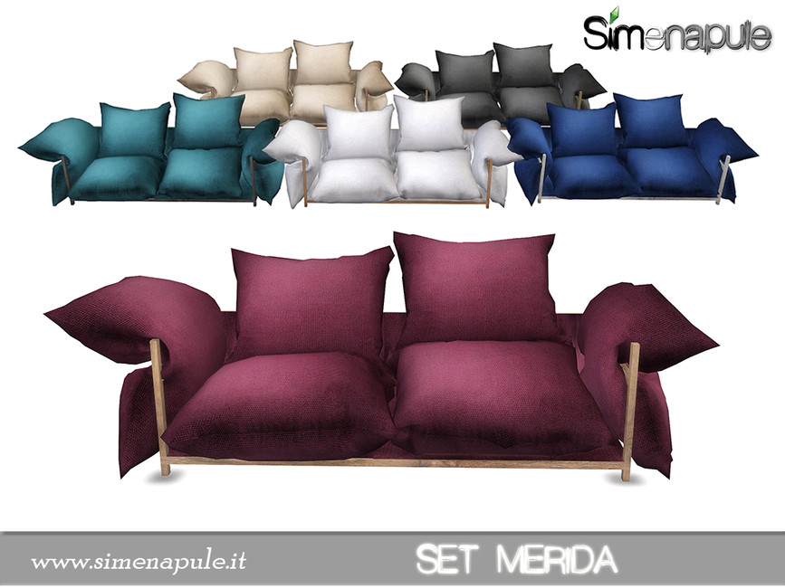 The Sims Resource - Set Merida - Two-Seater Sofa