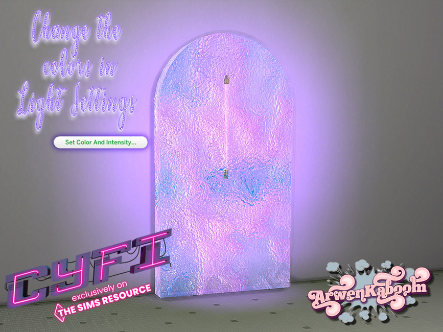 The Sims Resource - CyFi Pink Mirror - Neon Light Glass