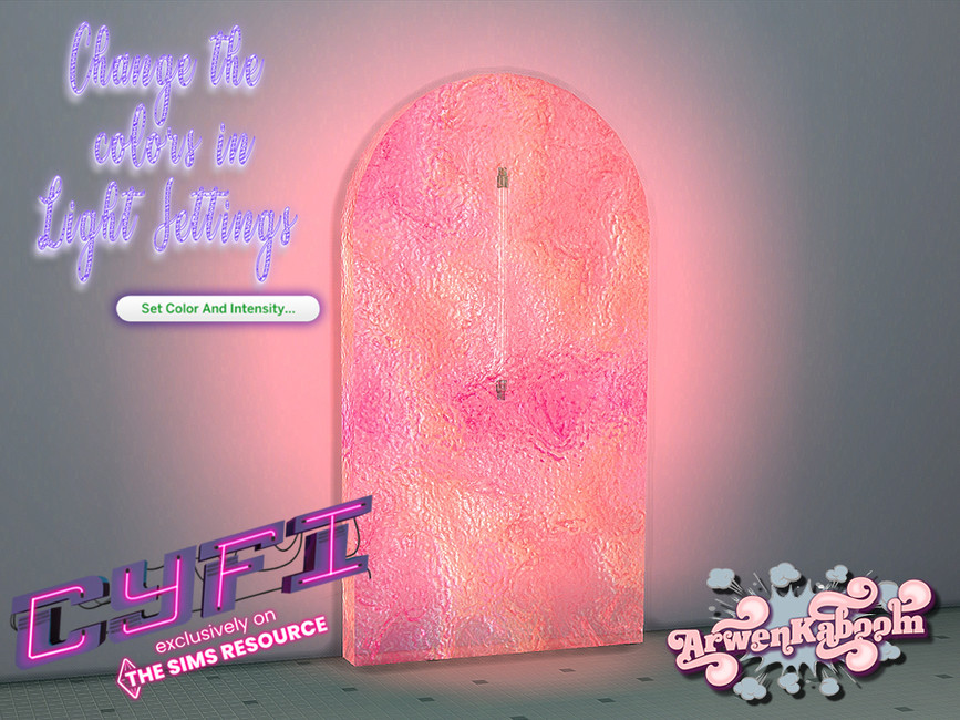 The Sims Resource - CyFi Pink Mirror - Neon Light Glass