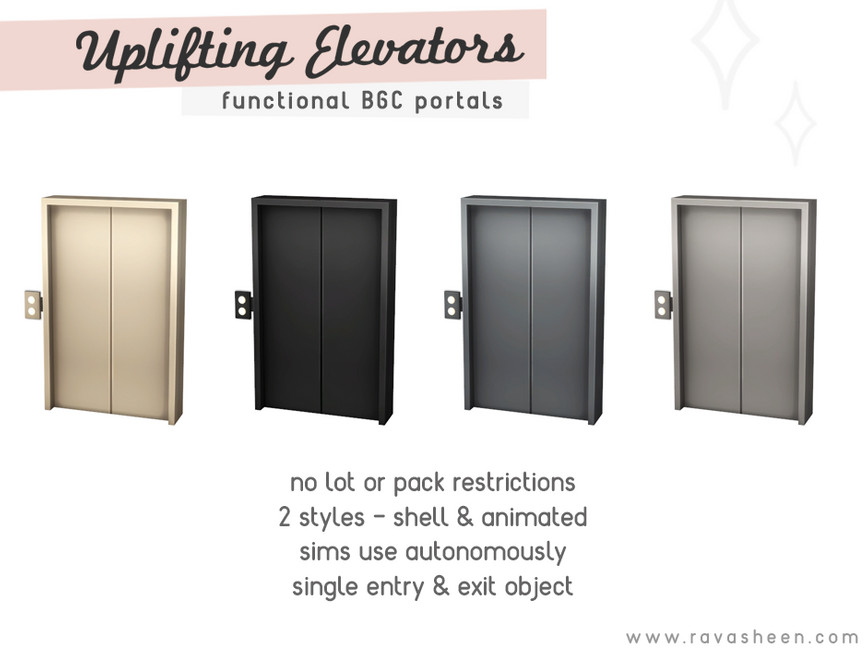 The Sims Resource - Uplifting Elevator Portal - Animated Door 1 0 1