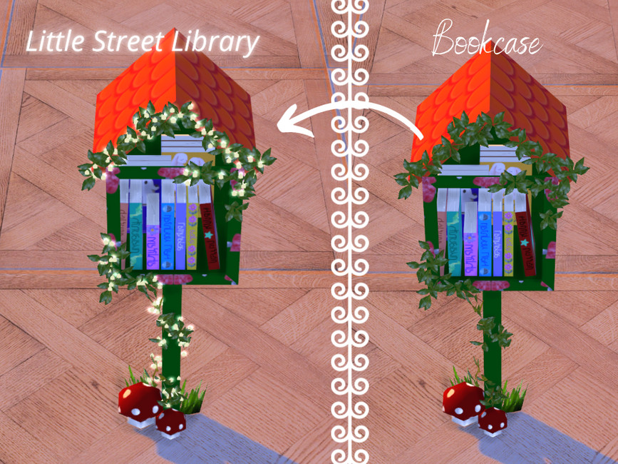 The Sims Resource - Little Street Library - Bookcase