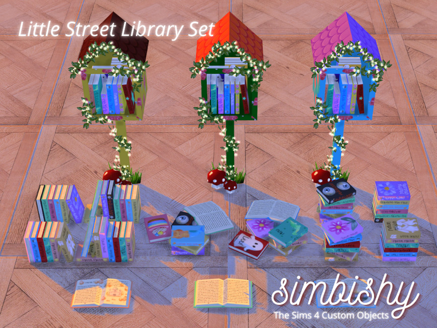 The Sims Resource - Little Street Library Set