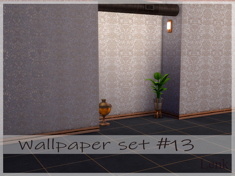 The Sims Resource | Vintage glossy wallpaper