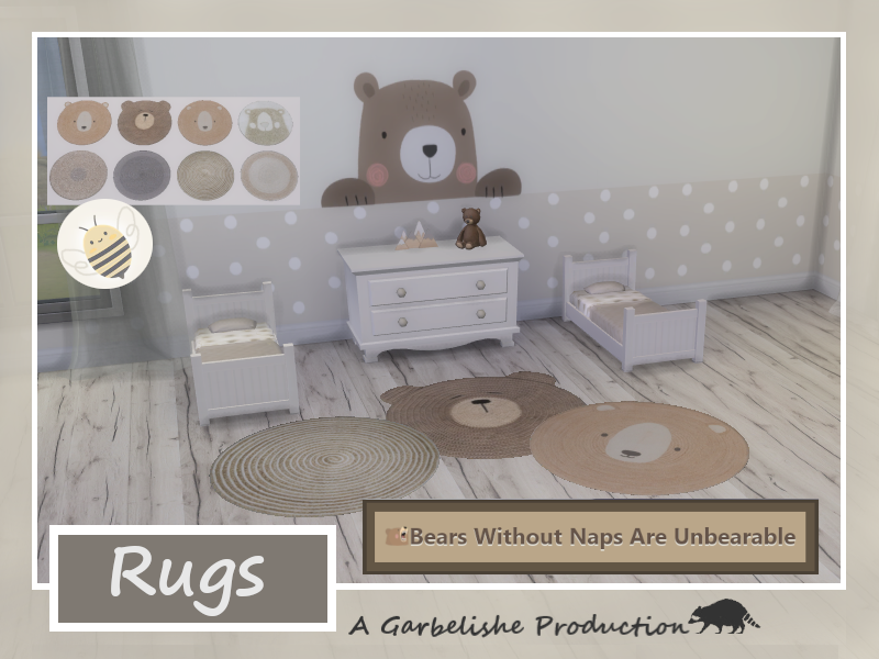 The Sims Resource | Bears Without Naps Are Unbearable Rugs
