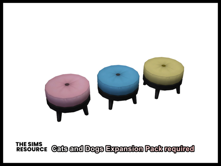 The Sims Resource - Polka Teen Girl Bedroom Pouf