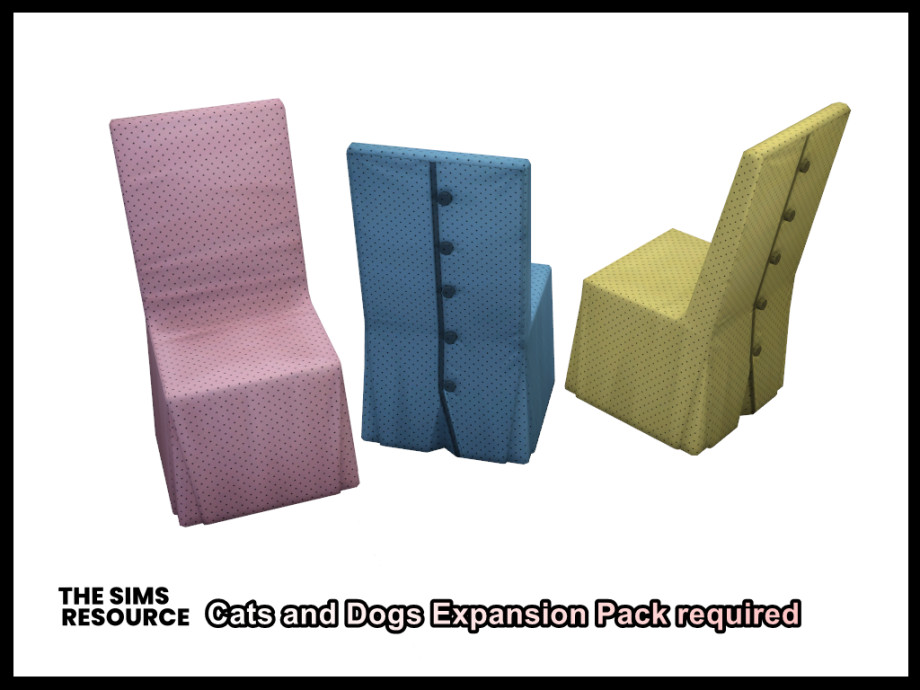 The Sims Resource | Polka Teen Girl Bedroom Vanity Chair