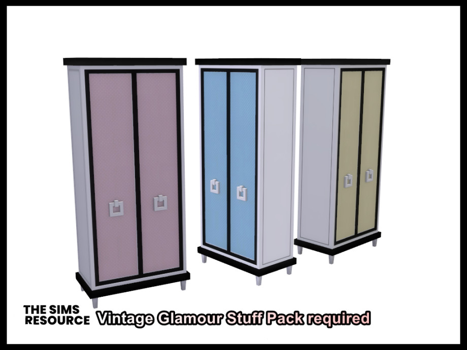 The Sims Resource | Polka Teen Girl Bedroom Wardrobe