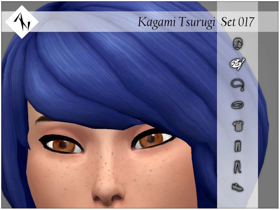 The Sims Resource | Kagami Tsurugi - Set017 - Face Paint - Contacts