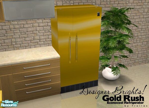 The Sims Resource - Designer BRIGHTS! Appliance Recolor - Gold Rush ...