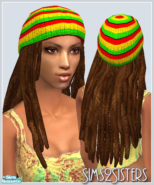 The Sims Resource - S2S Rasta Style hair - #382658 Recolor