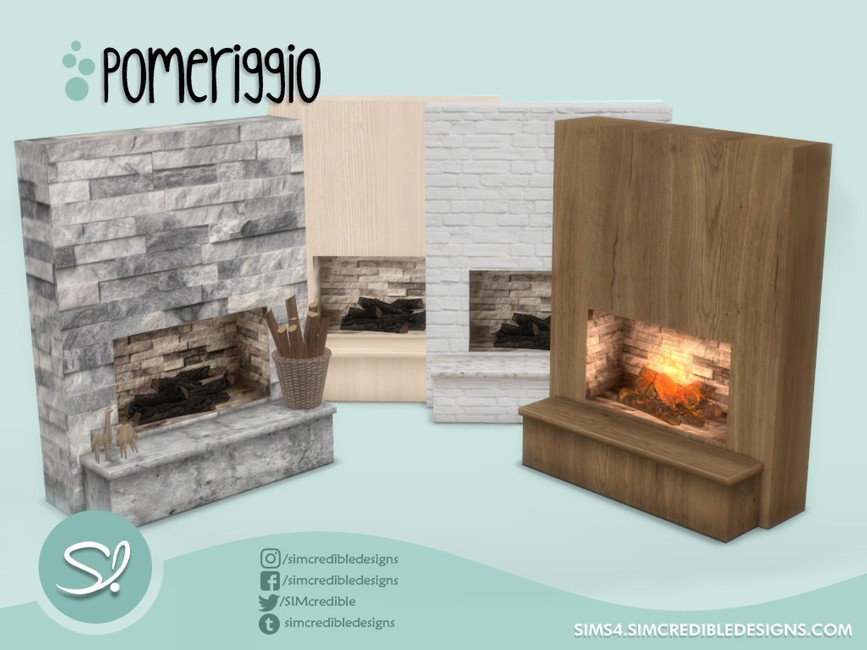 The Sims Resource - Pomeriggio Fireplace Small