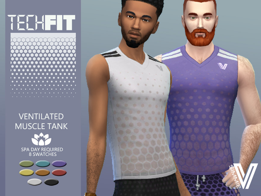 The Sims Resource - TechFit Muscle Tee