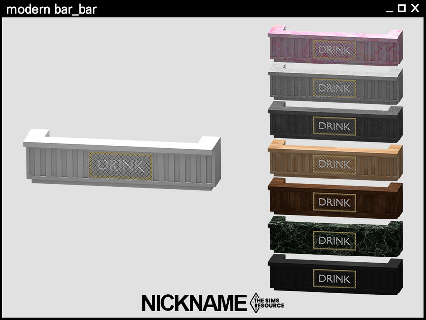 The Sims Resource - modern bar_bar