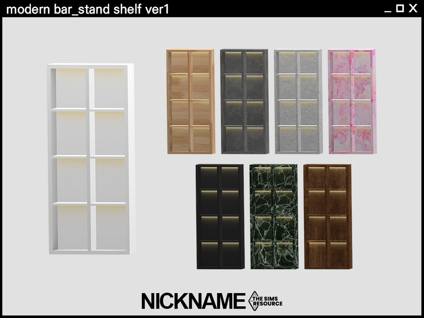 The Sims Resource - modern bar_stand shelf ver1