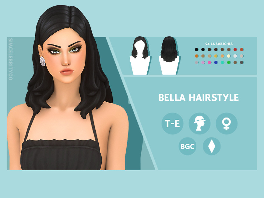 The Sims Resource - Bella Hairstyle