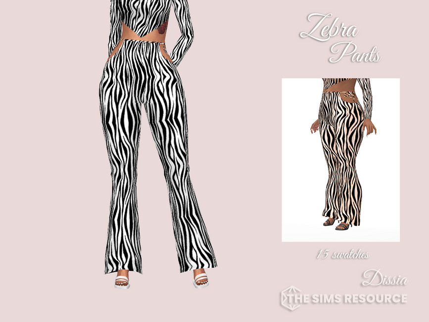 The Sims Resource - Zebra Pants