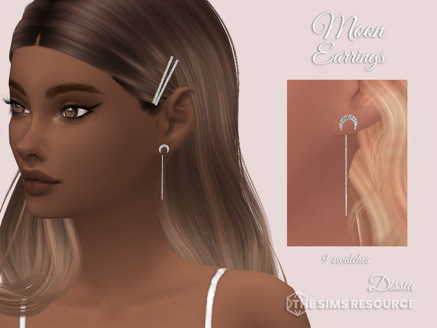The Sims Resource - Moon Earrings