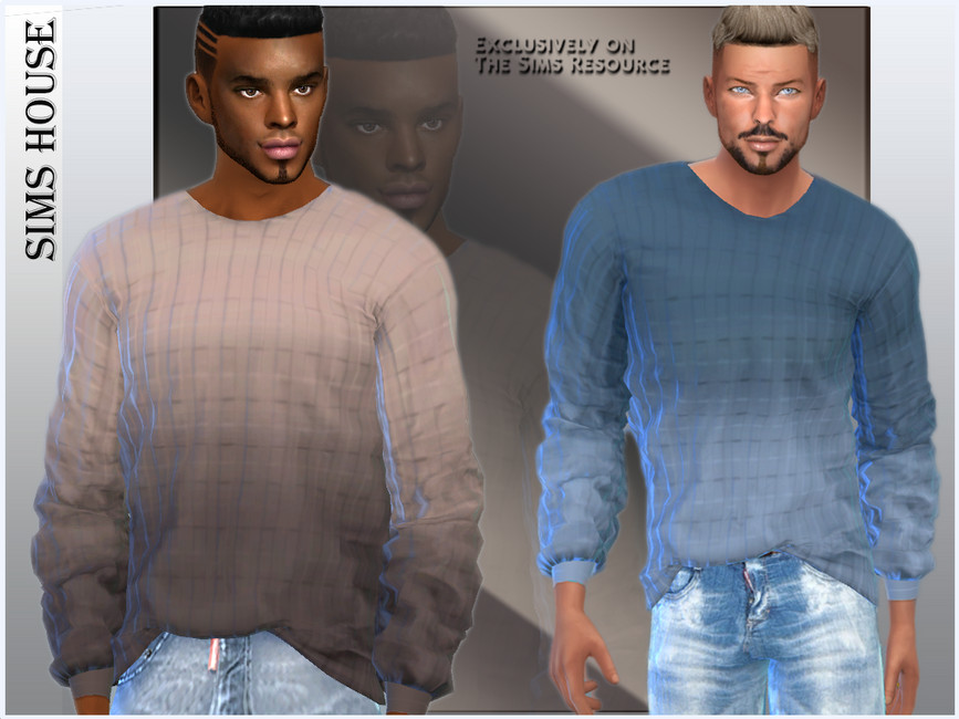 The Sims Resource - Men's long sleeve T-shirt