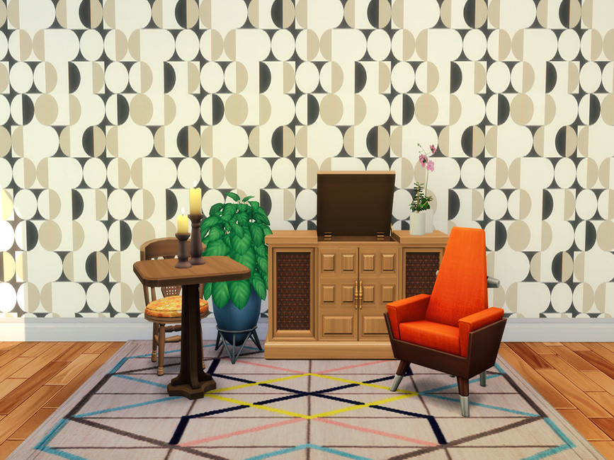 The Sims Resource - Geometric wallpaper