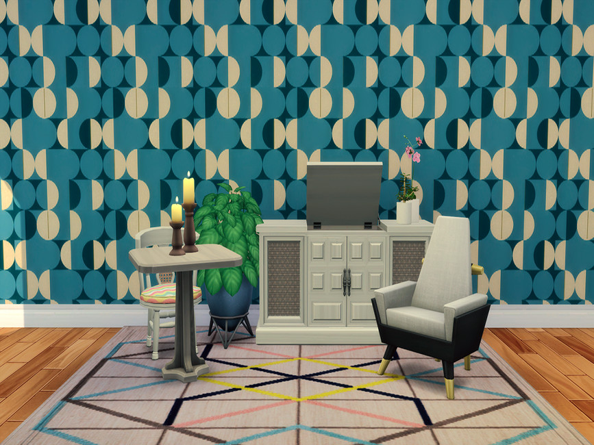 The Sims Resource - Geometric wallpaper