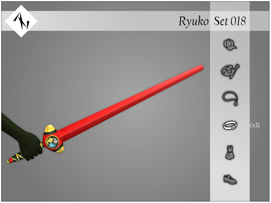 The Sims Resource | Ryuko - Set018 - Ring - Sword - Hand