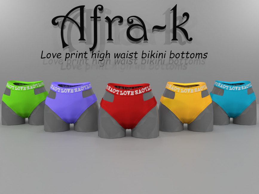 The Sims Resource - High waist bikini bottoms