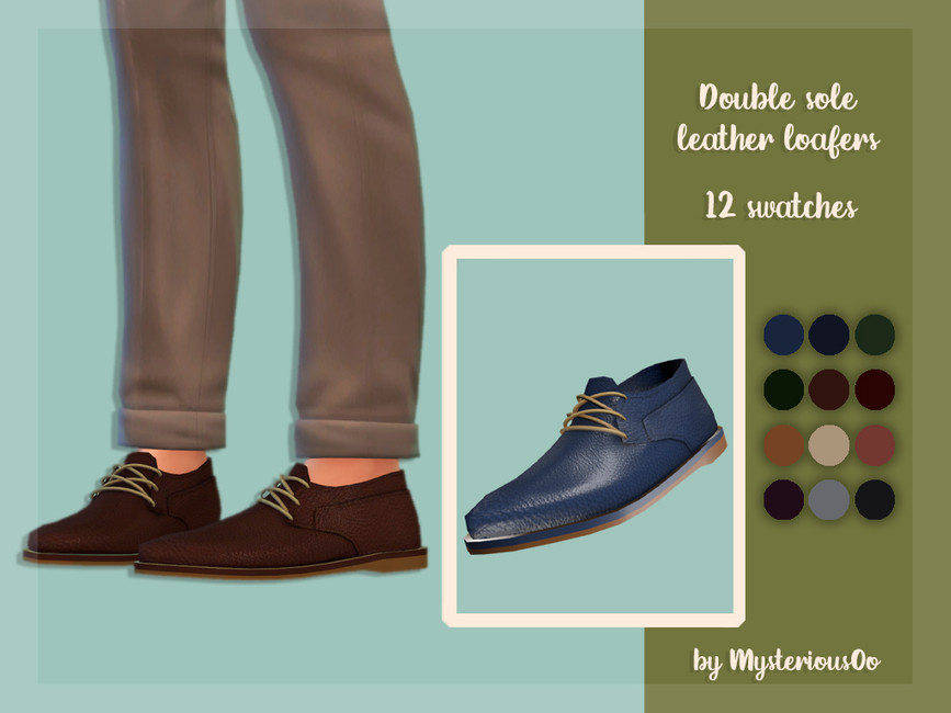 The Sims Resource - Double sole leather loafers