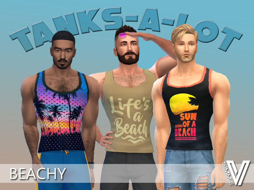 The Sims Resource - SimmieV Tanks-A-Lot Beachy