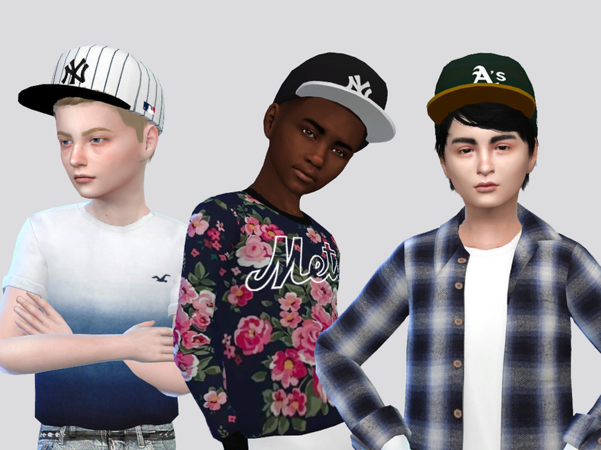 The Sims Resource - Era Caps II Boys
