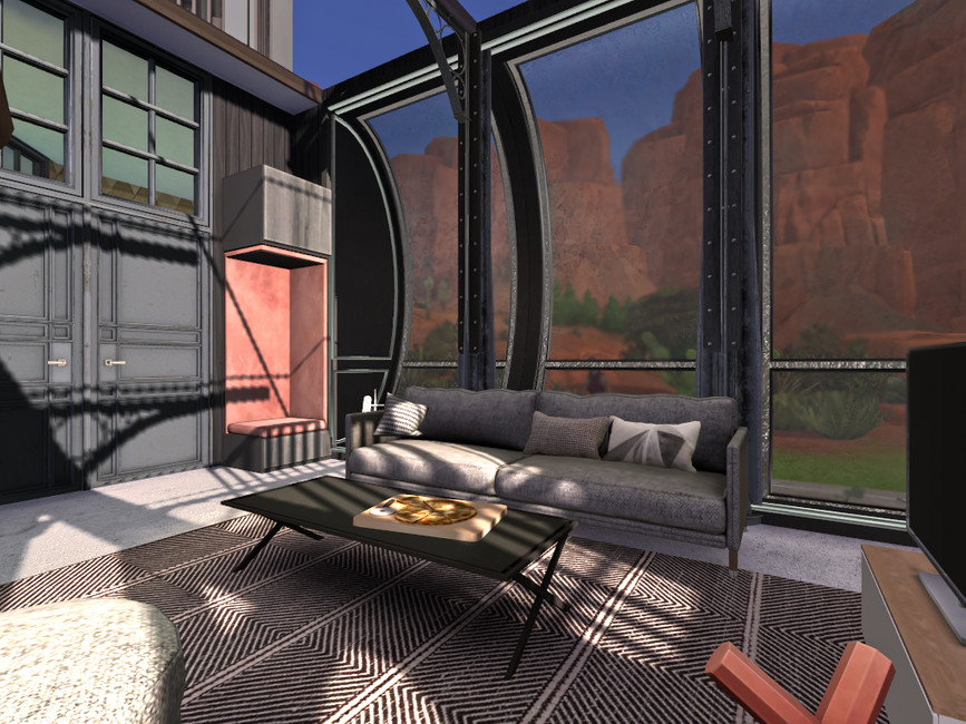 The Sims Resource - Into The Future - Open Plan Living and Kitchen